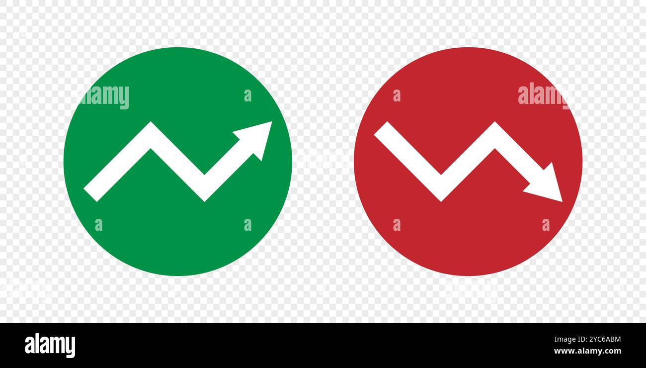 Uptrend and downtrend arrow vector icon Stock Vector Image & Art - Alamy
