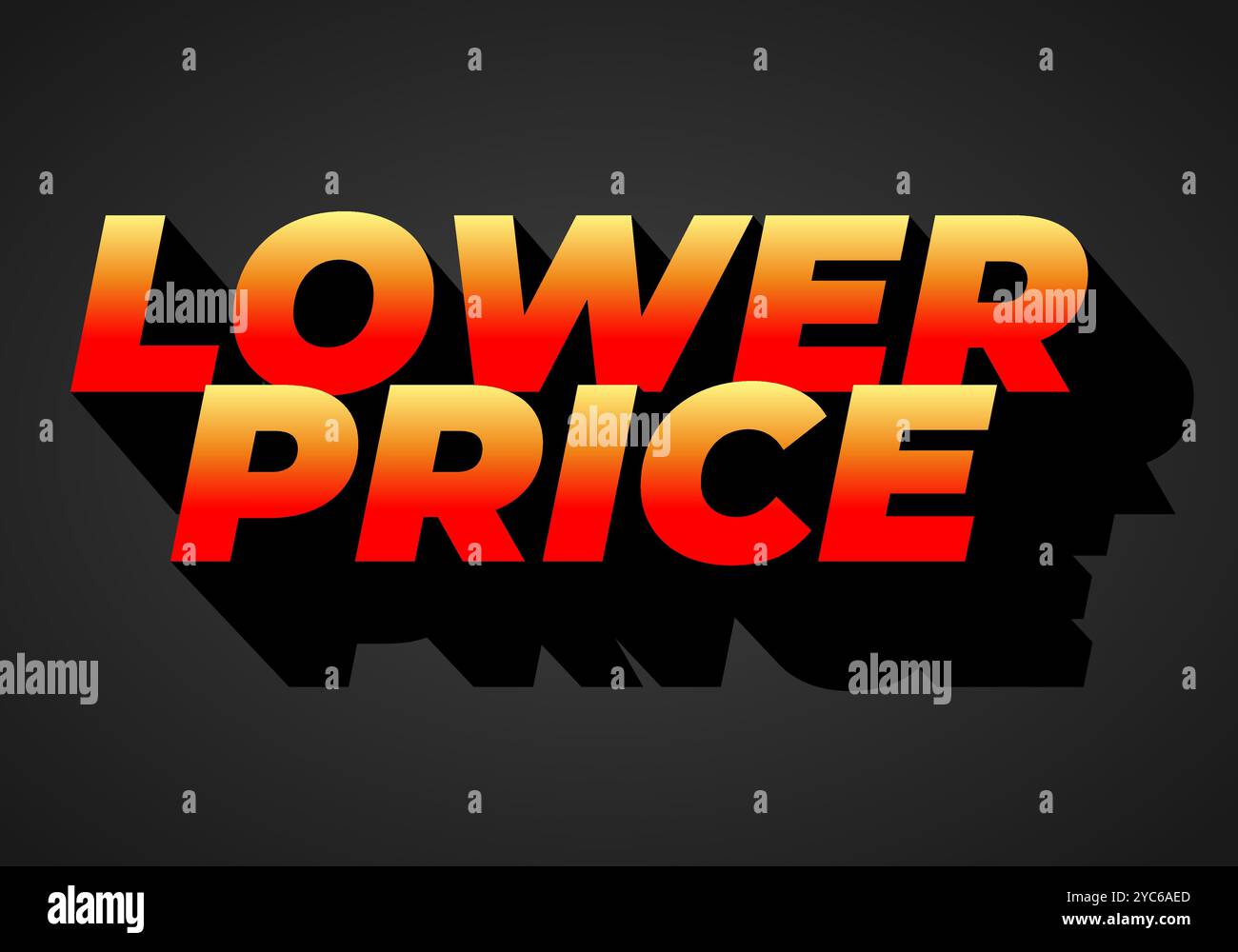 Lower price. Text effect design with modern colors and 3D font look ...