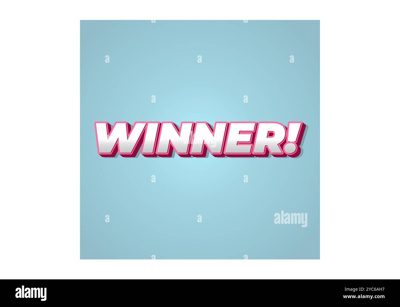 Winner. Text effect design with modern color in 3D style Stock Vector ...