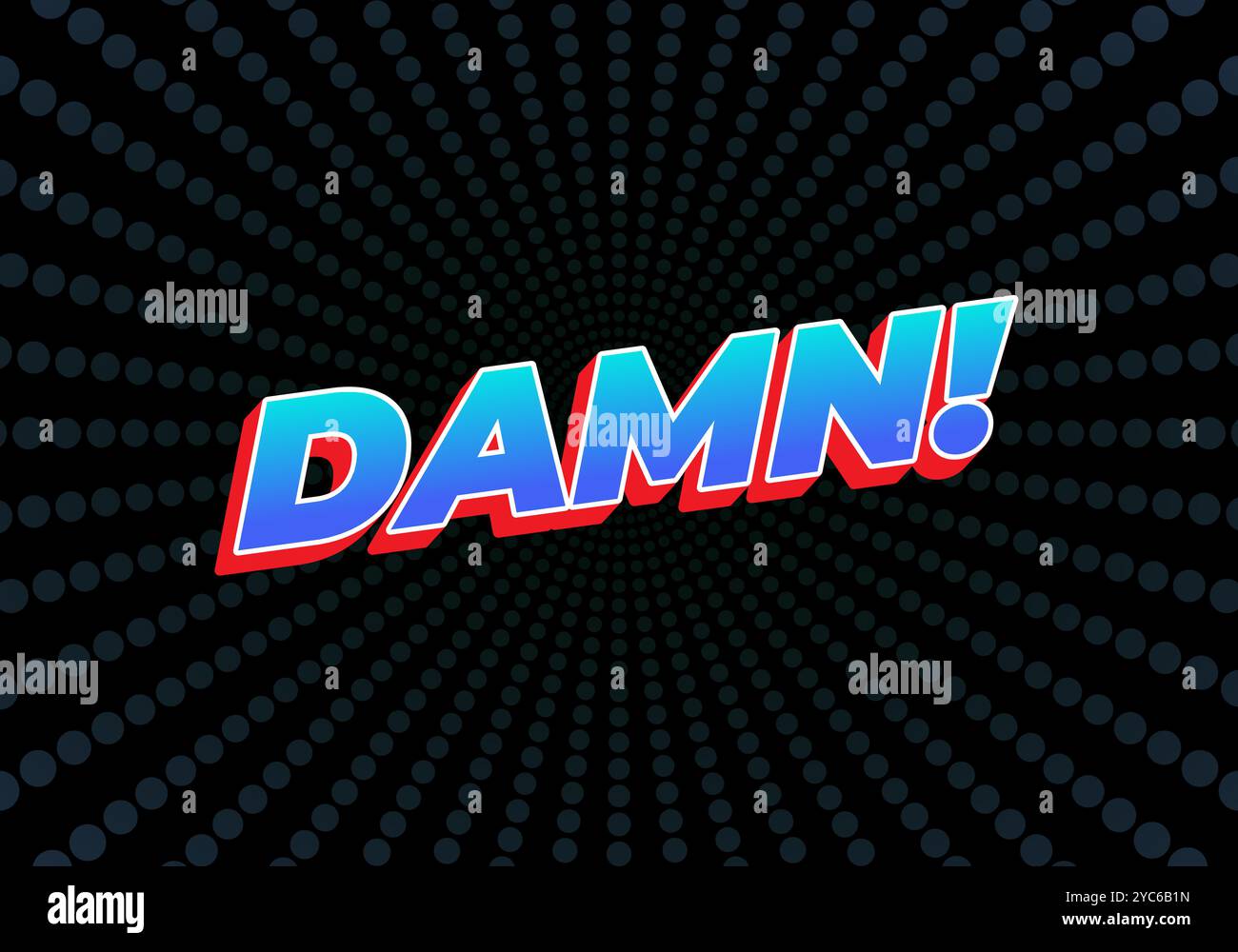 Damn. Text effect design with modern color and 3D look Stock Vector ...