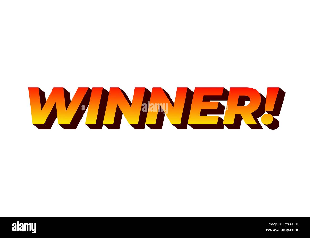 Winner. Text effect design with modern color in 3D style Stock Vector ...