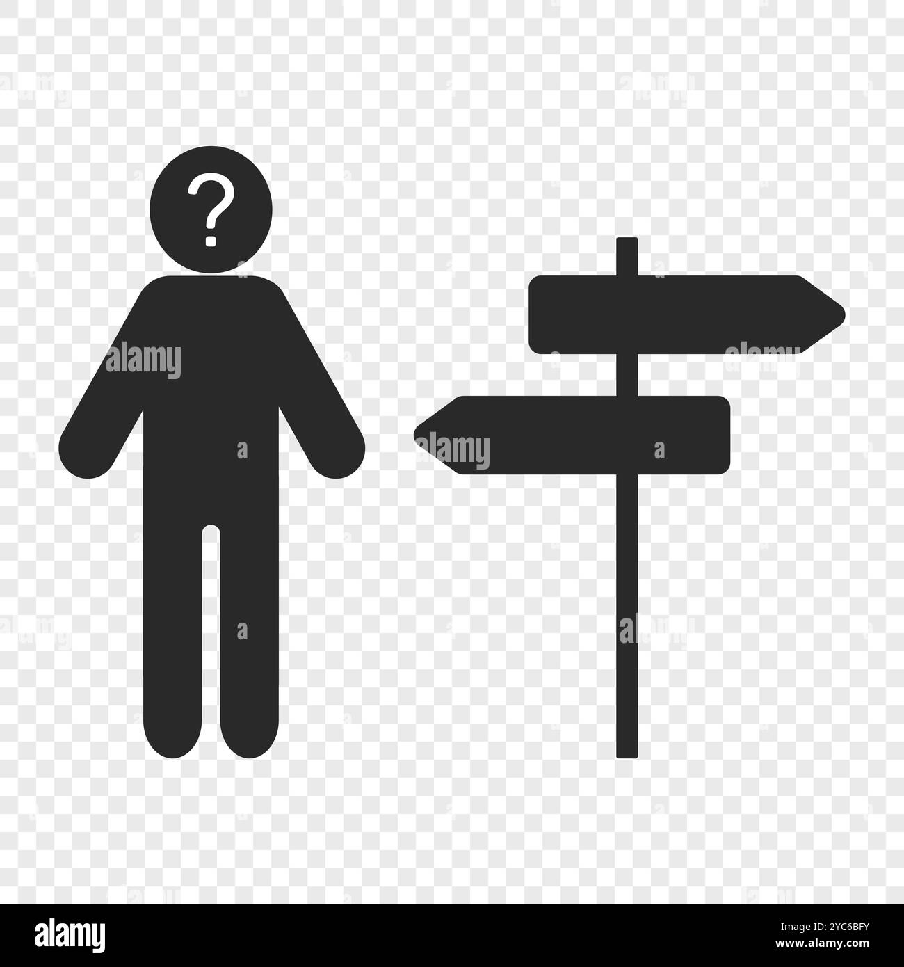 Pathway choice icon. Decision making icon vector Stock Vector Image ...