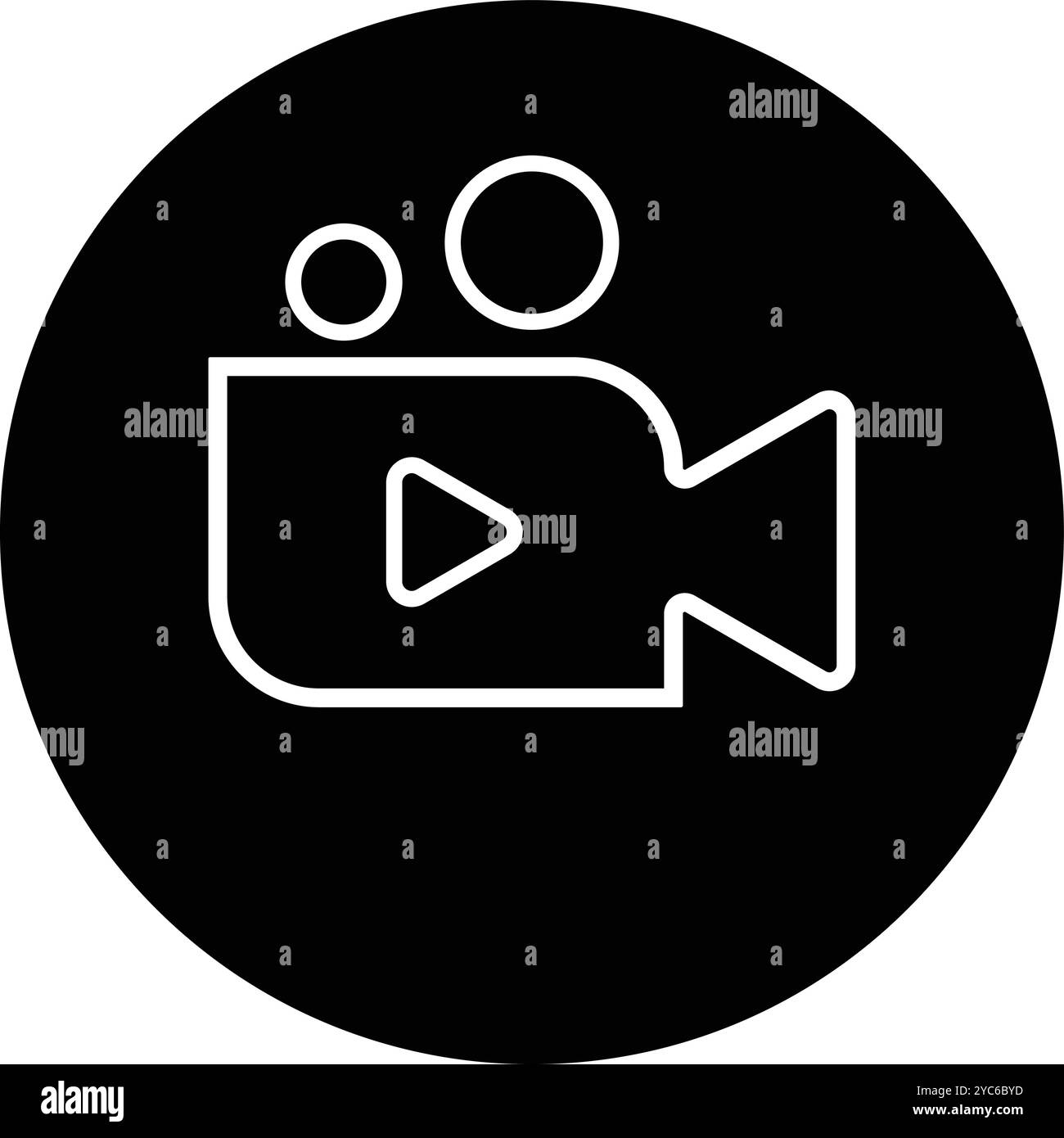 Illustration video camera movie Black and White Stock Photos & Images ...