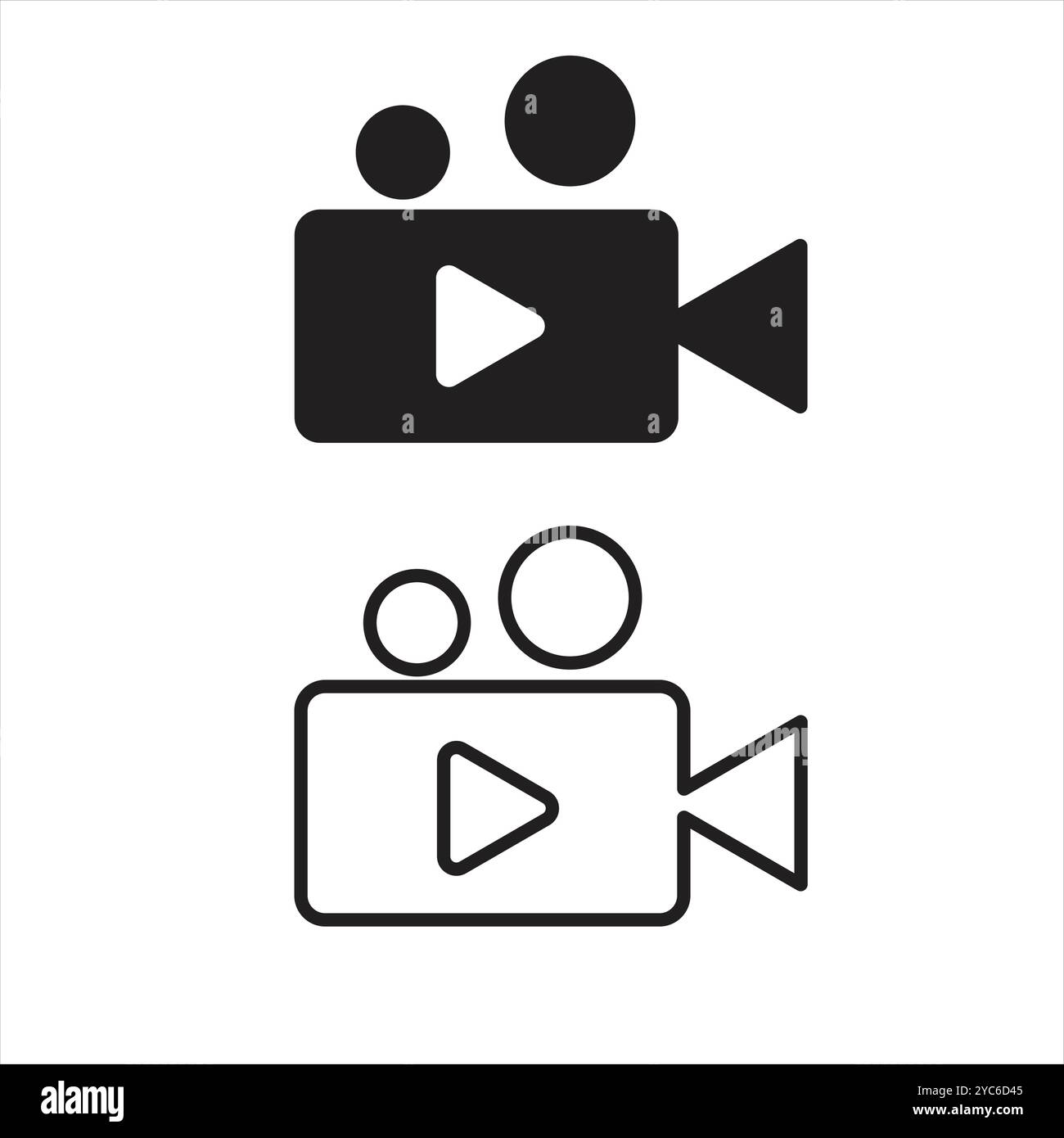 Play video movie isolated Black and White Stock Photos & Images - Alamy