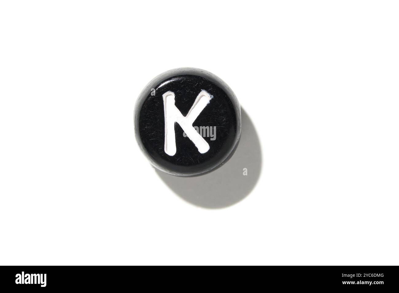 Minimalist black and white keyboard key 'k' isolated on white ...