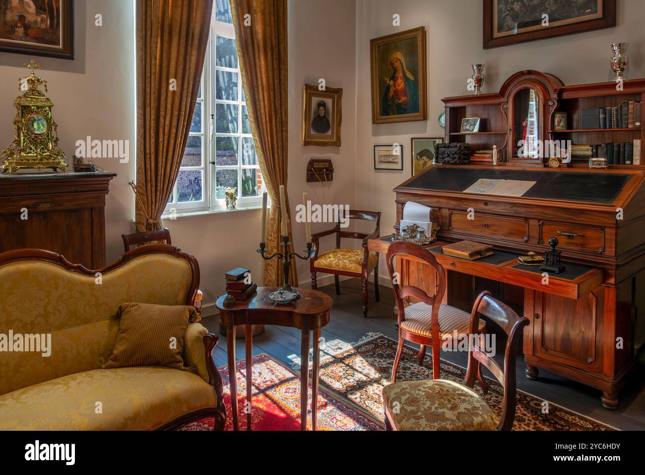 Antique, secretary desk inside 18th century clergy house Schriek at ...