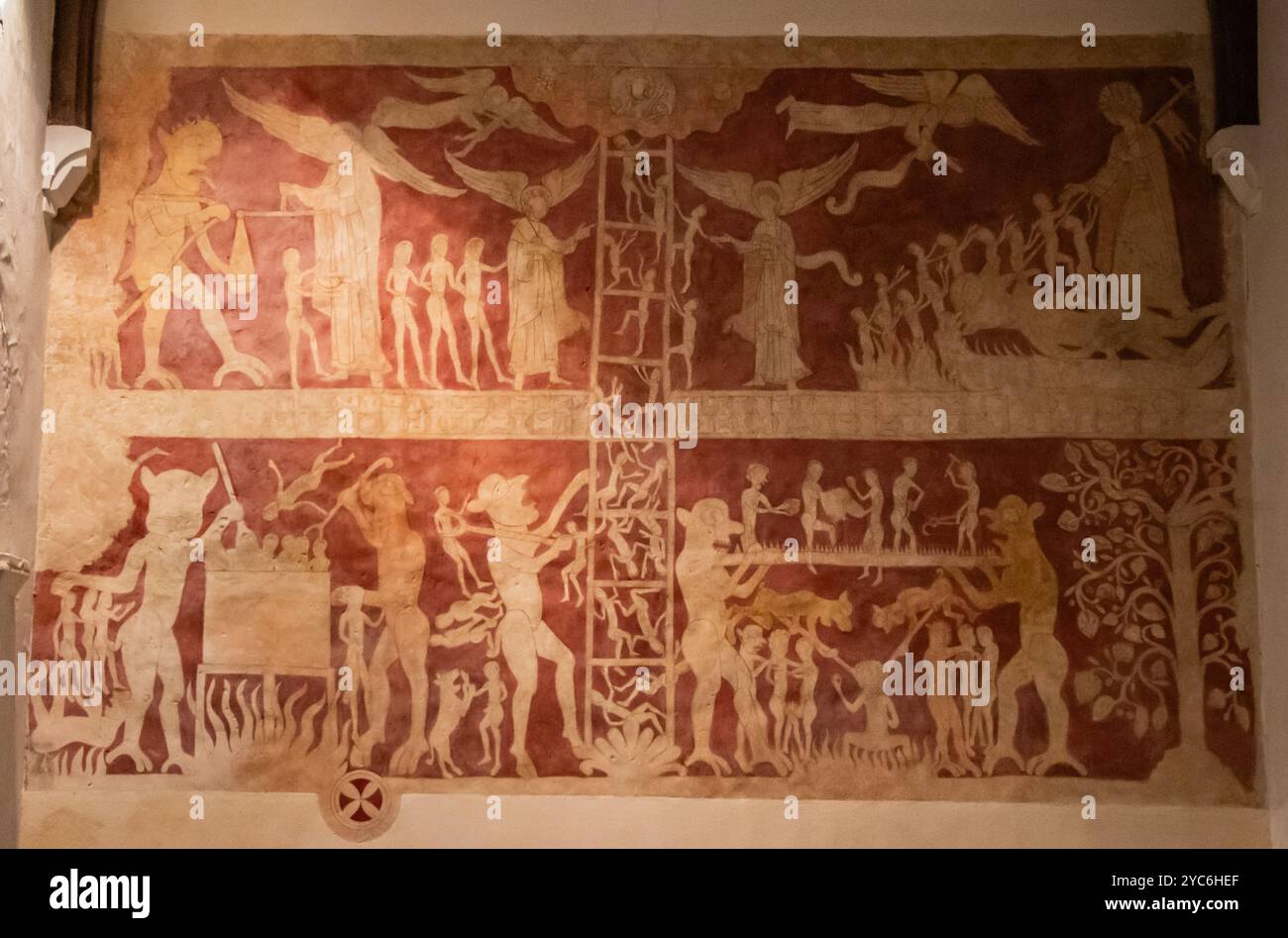 Chaldon Mural 12th Century Stock Photo - Alamy