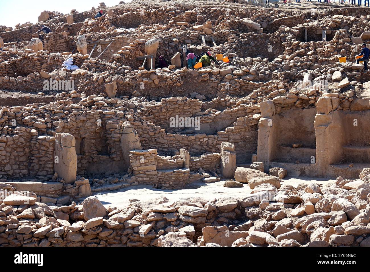 Sanliurfa, Turkey. 19th Oct, 2024. The excavation works and the ...