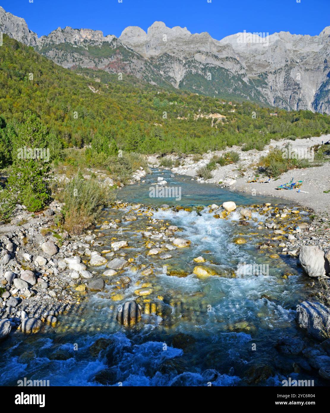 Theth Village in Albania is the highest point of the Albanian Alps ...