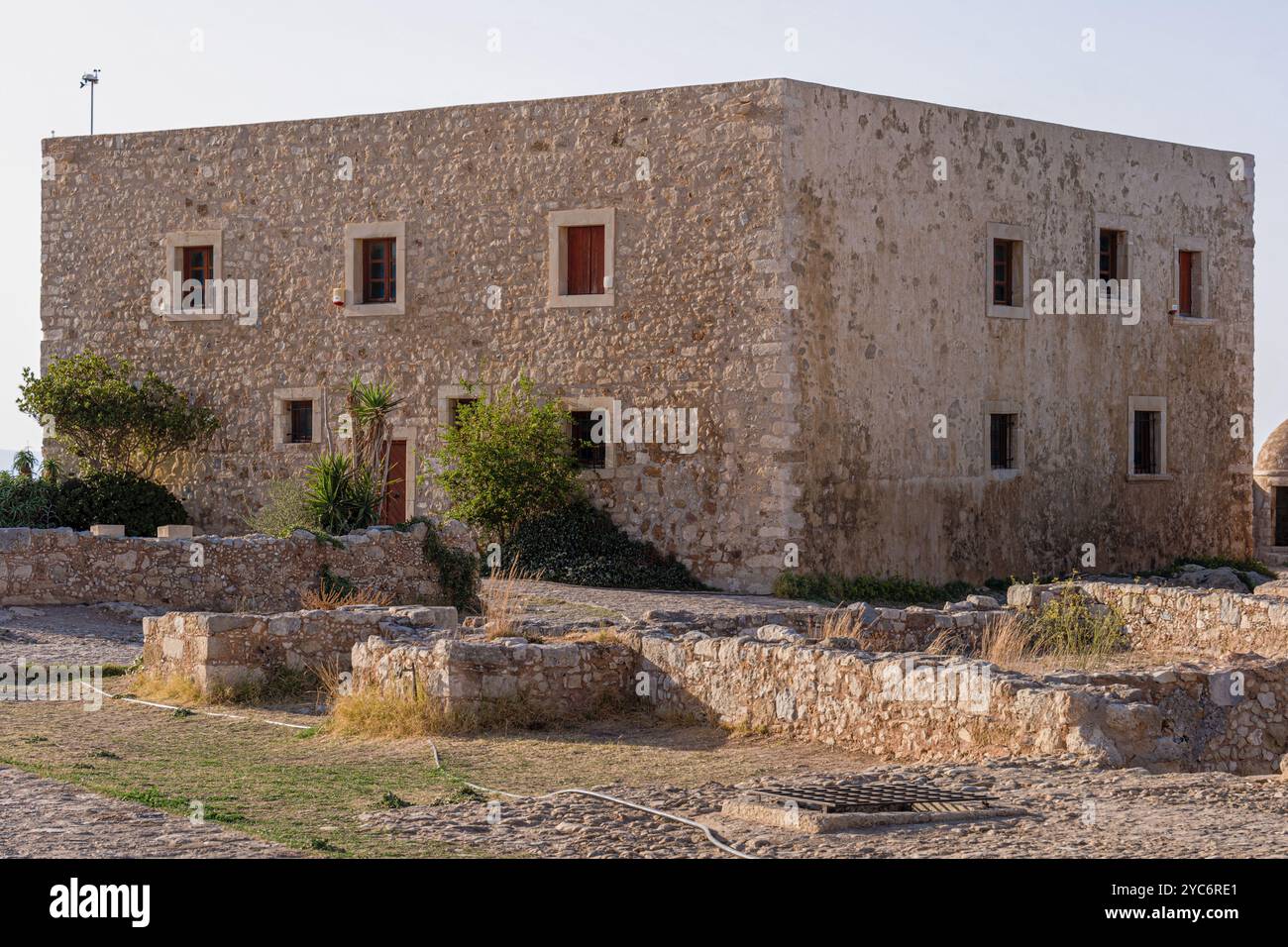 stone building, historic structure, Fortezza, Rethymnon, Crete, Greece ...