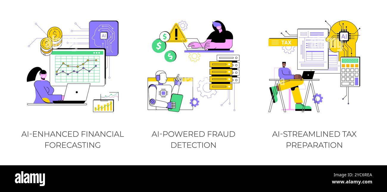 AI in Finance and Accounting abstract concept vector illustrations ...