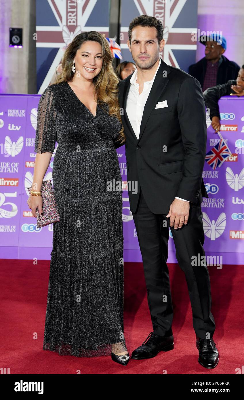 Kelly Brook (left) and Jeremy Parisi attend the Pride of Britain Awards ...
