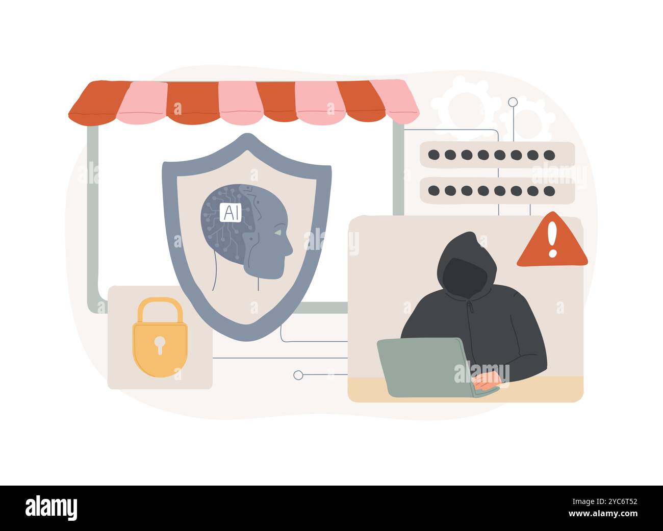 Ai Driven Fraud Prevention Abstract Concept Vector Illustration Stock Vector Image And Art Alamy