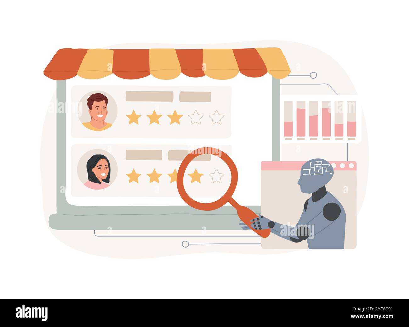 AI-Enhanced Customer Feedback Analysis abstract concept vector ...