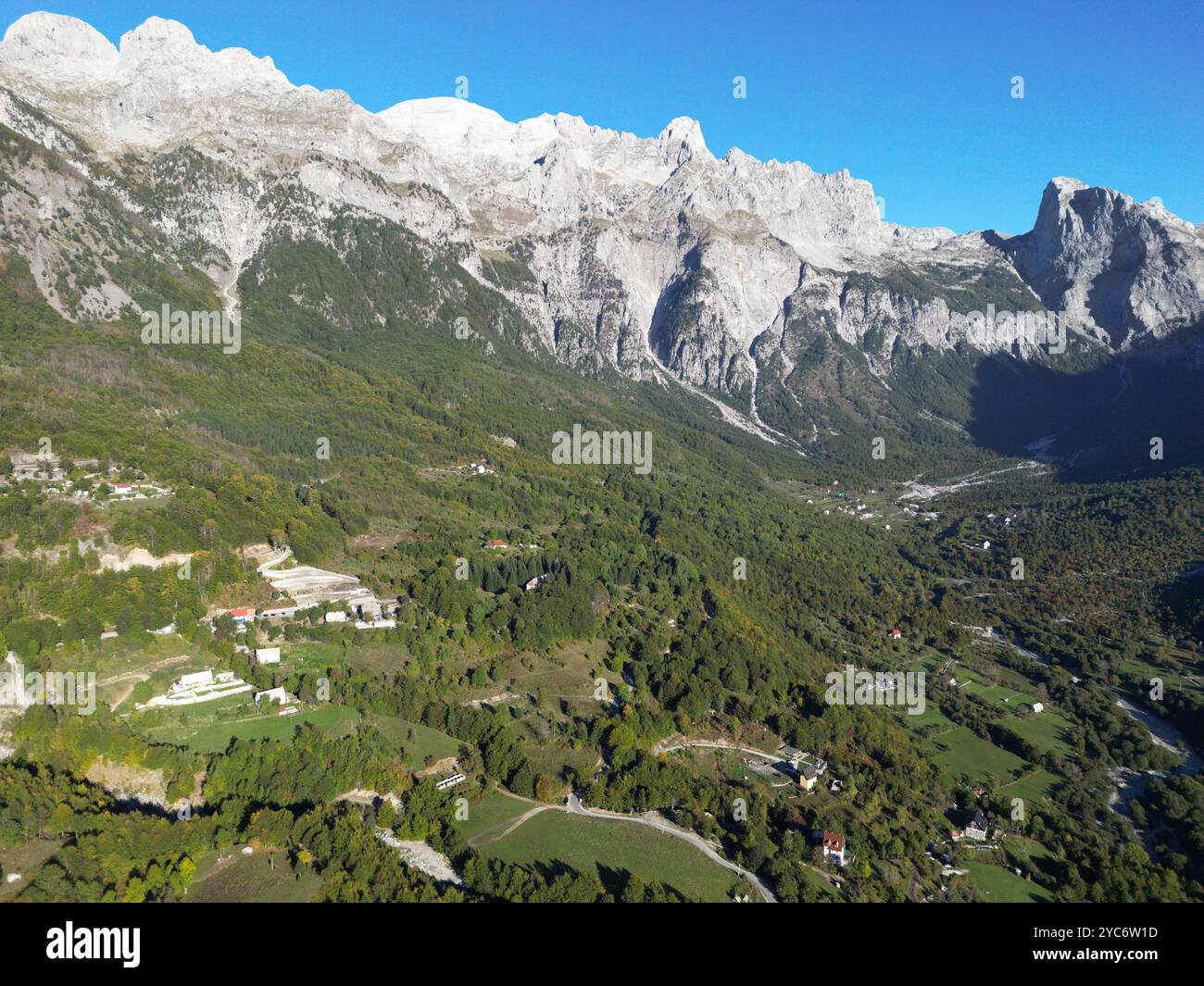 Theth Village in Albania is the highest point of the Albanian Alps ...