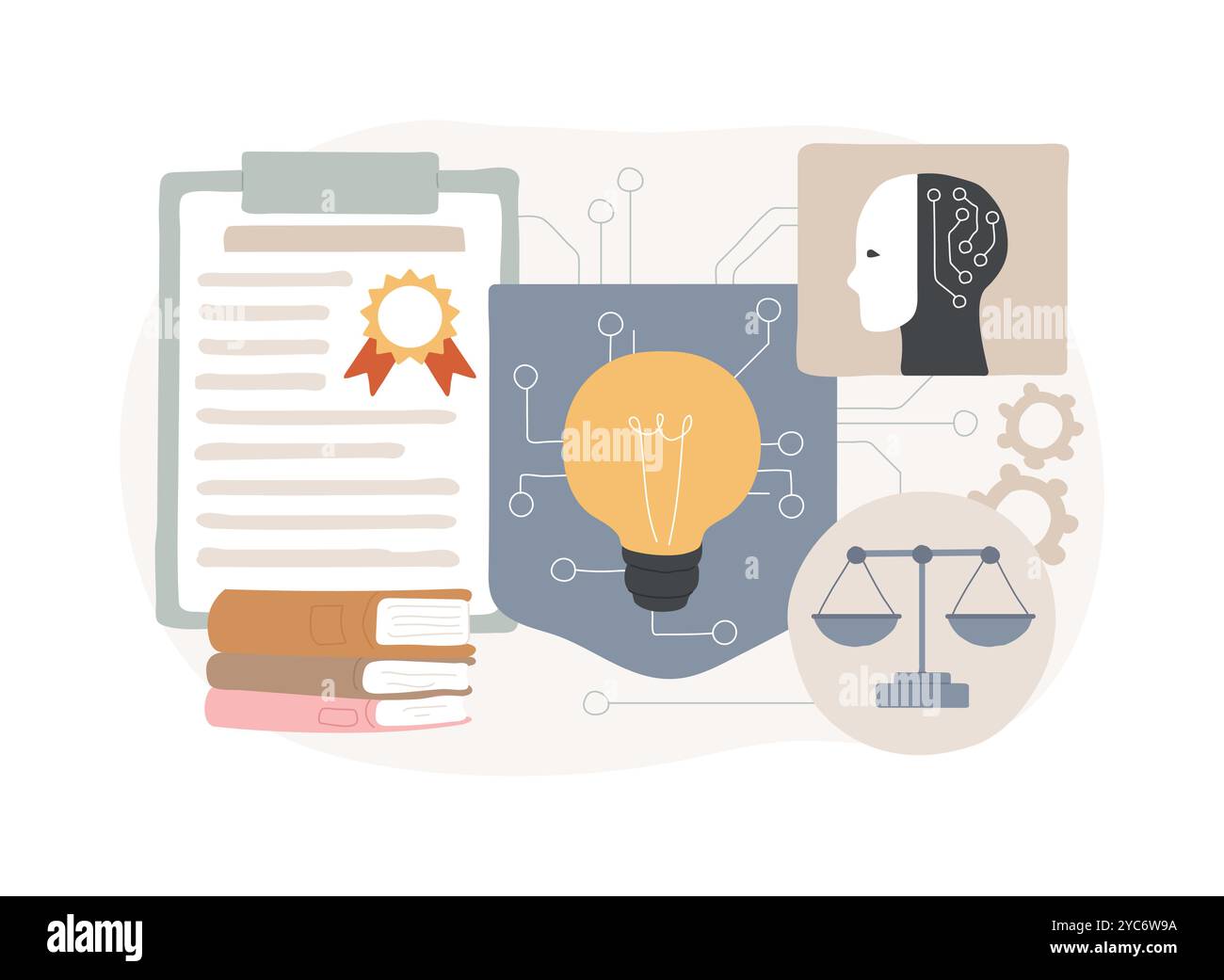 AI-Backed Intellectual Property Protection abstract concept vector ...