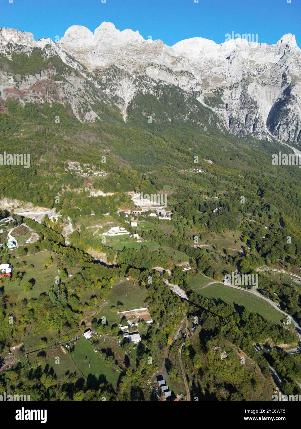 Theth Village in Albania is the highest point of the Albanian Alps ...