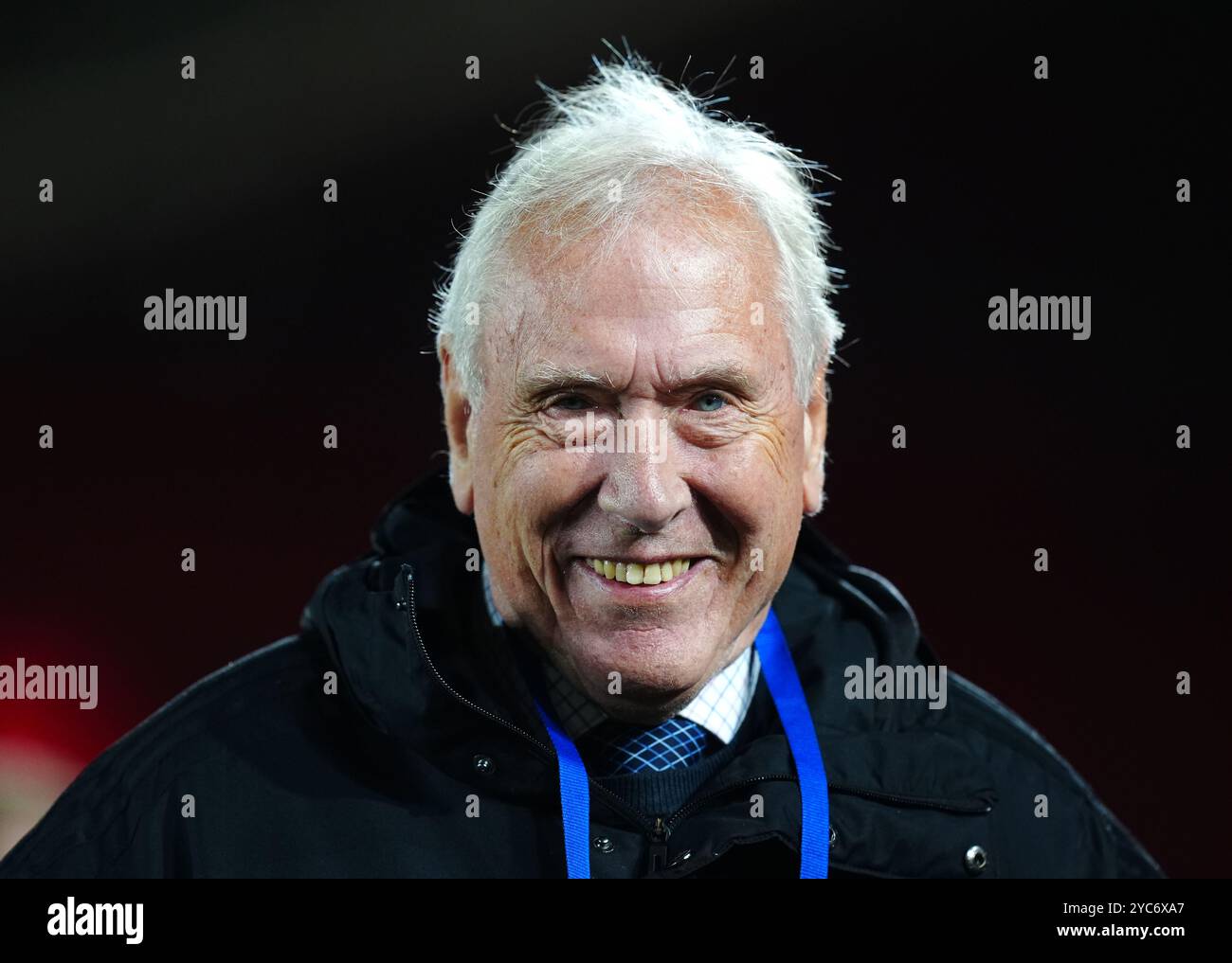 Commentator Martin Tyler before the Premier League match at the City ...