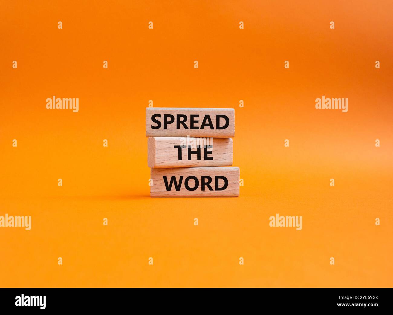 Spread the Word symbol. Concept words Spread the Word on wooden blocks ...