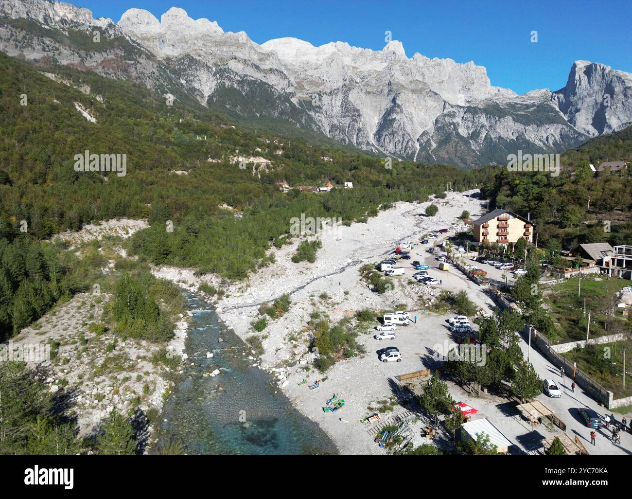 Theth Village in Albania is the highest point of the Albanian Alps ...