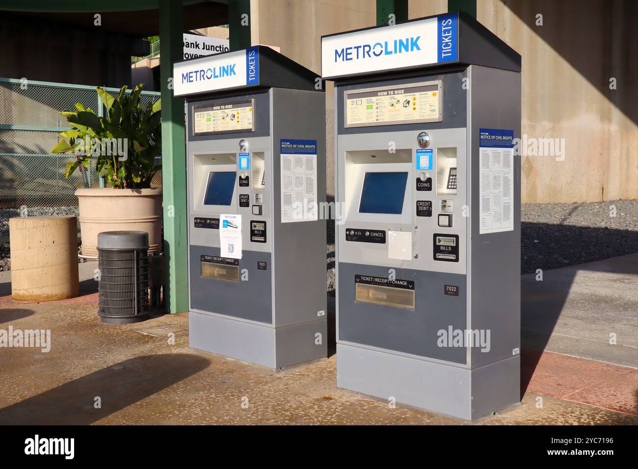 Metrolik Ticket Machines at Downtown Burbank Station, California Stock ...