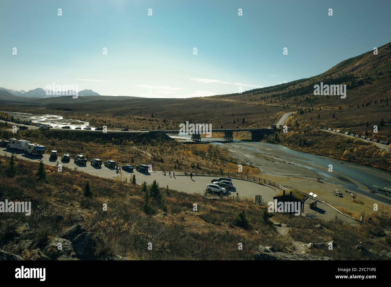 Denali national park Savage river Canyon trail view at fall Stock Photo ...