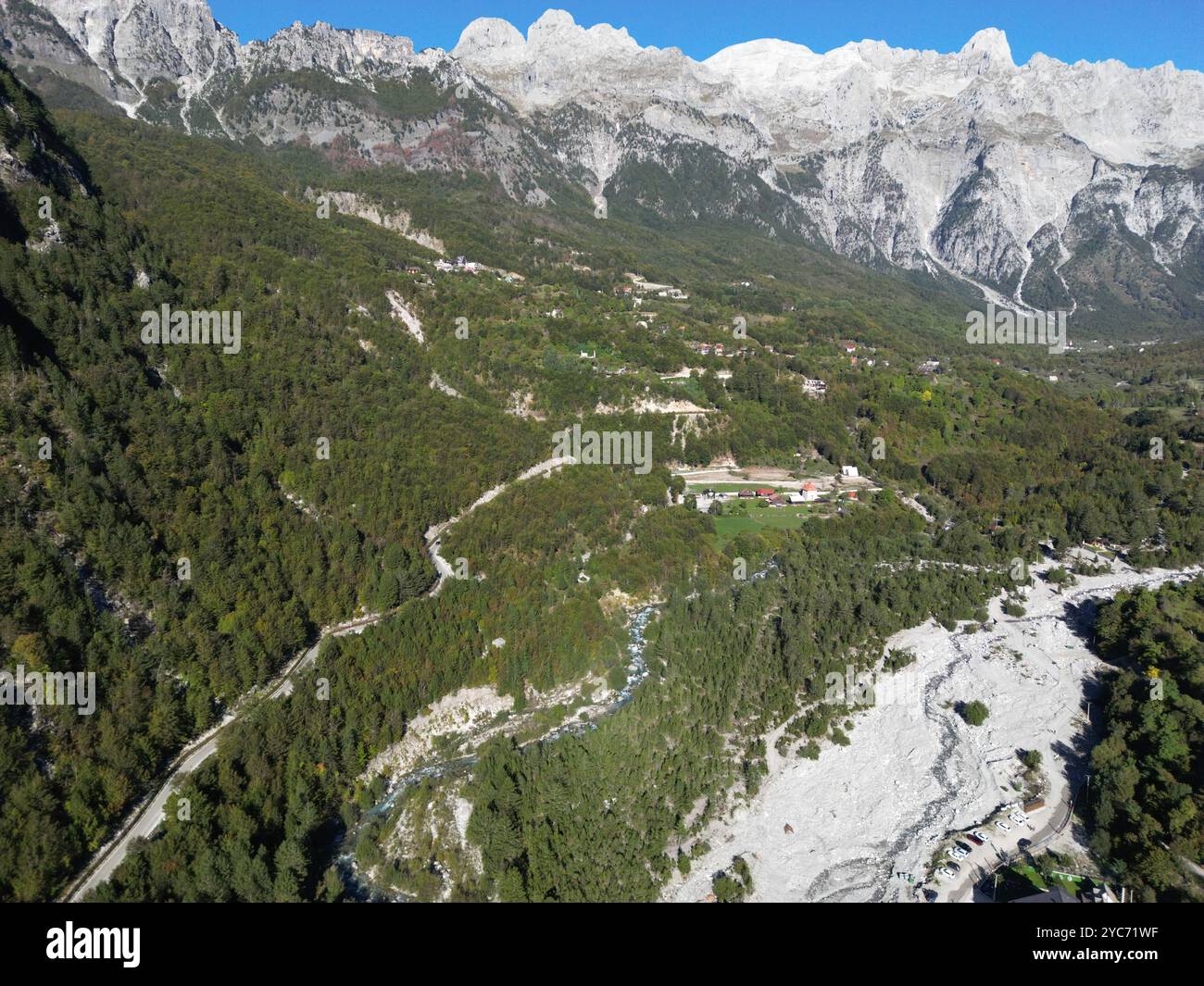 Theth Village in Albania is the highest point of the Albanian Alps ...