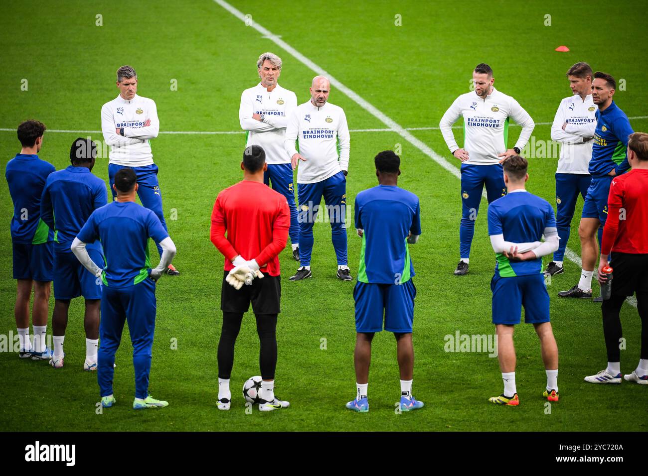 Paris, France. 21st Oct, 2024. Stijn SCHAARS of PSV Eindhoven, Rob MAAS ...