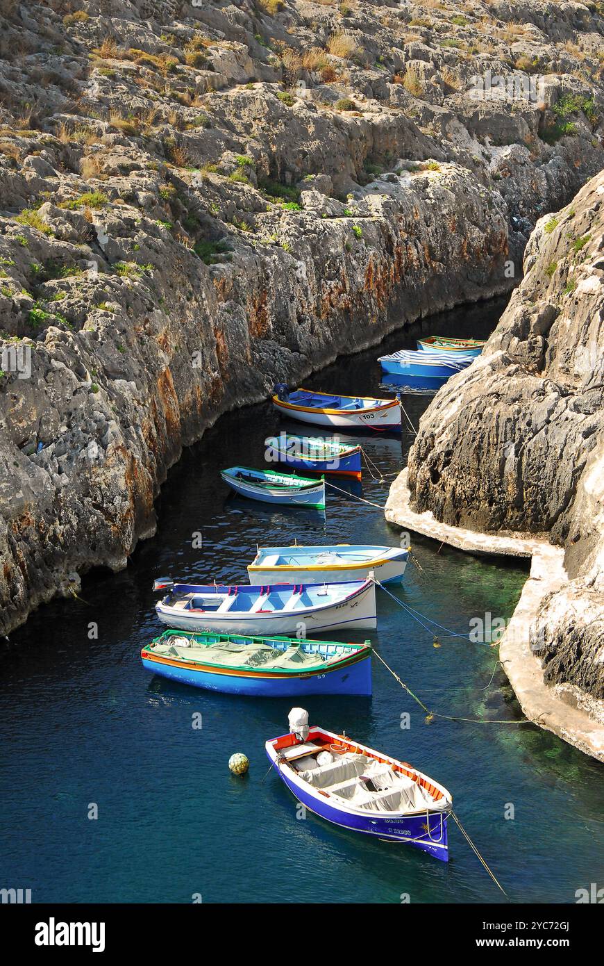 Maltese archipelago - Malta Island -Malta Zurrieq A tiny fjord Stock ...