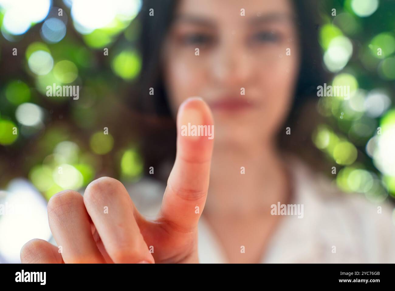 Hand touching screen hi-res stock photography and images - Alamy