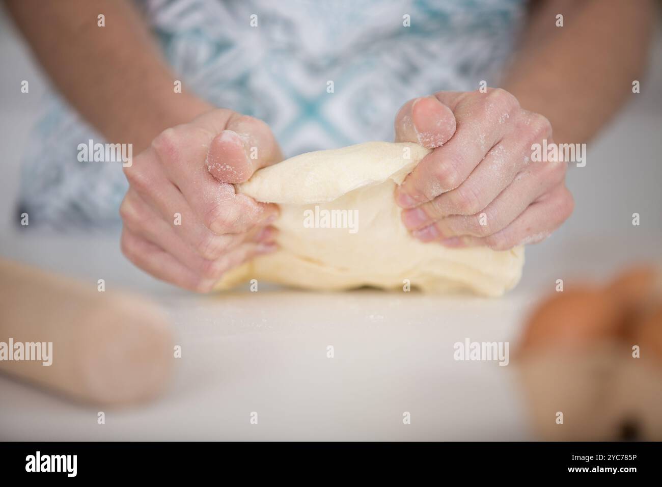 Hand shaping dough hi-res stock photography and images - Alamy