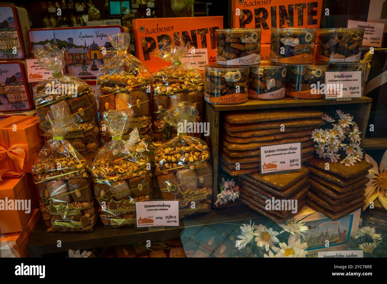 Window display of an Aachener Printen store selling a type of German ...