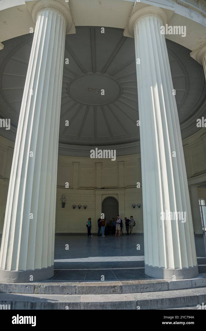 The Elise fountain (Elisenbrunnen) with its mineral springs in Aachen ...