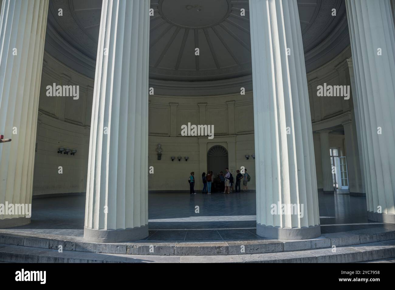 The Elise fountain (Elisenbrunnen) with its mineral springs in Aachen ...