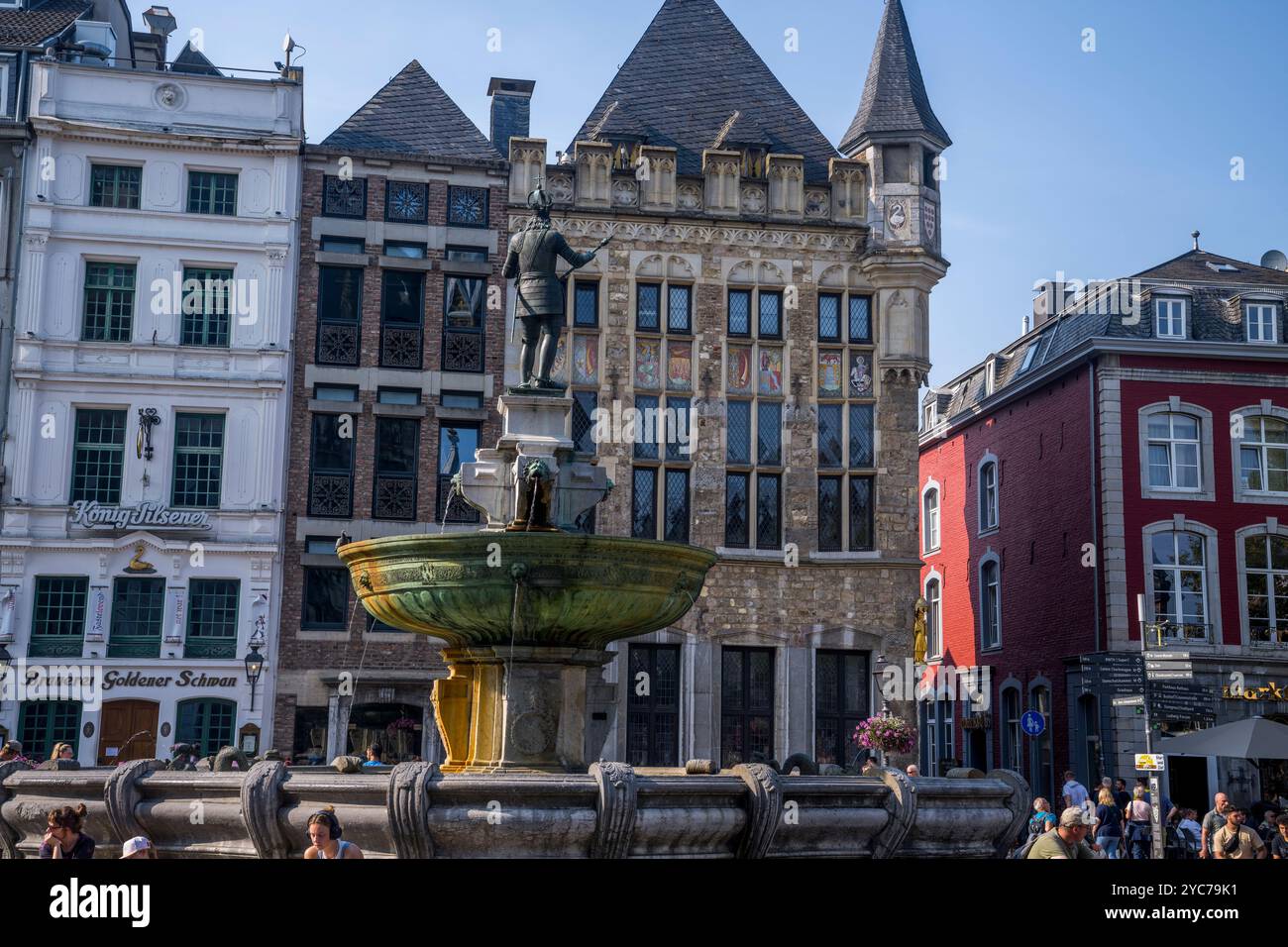 View of Haus Loewenstein building (14th century) and the 16th-century ...