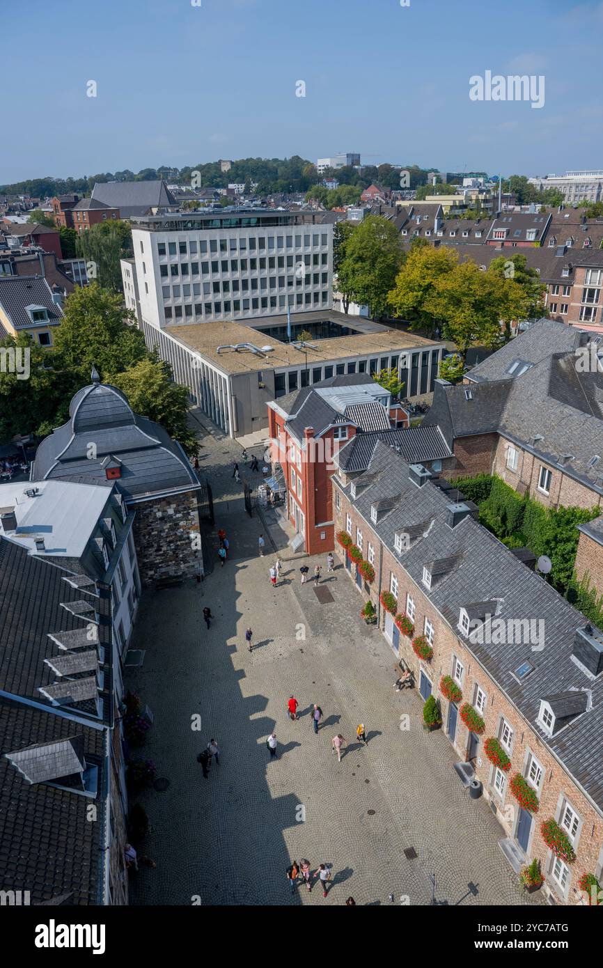 View from the roof of the Aachen Cathedral (UNESCO’s World Heritage Site), which is the final ...