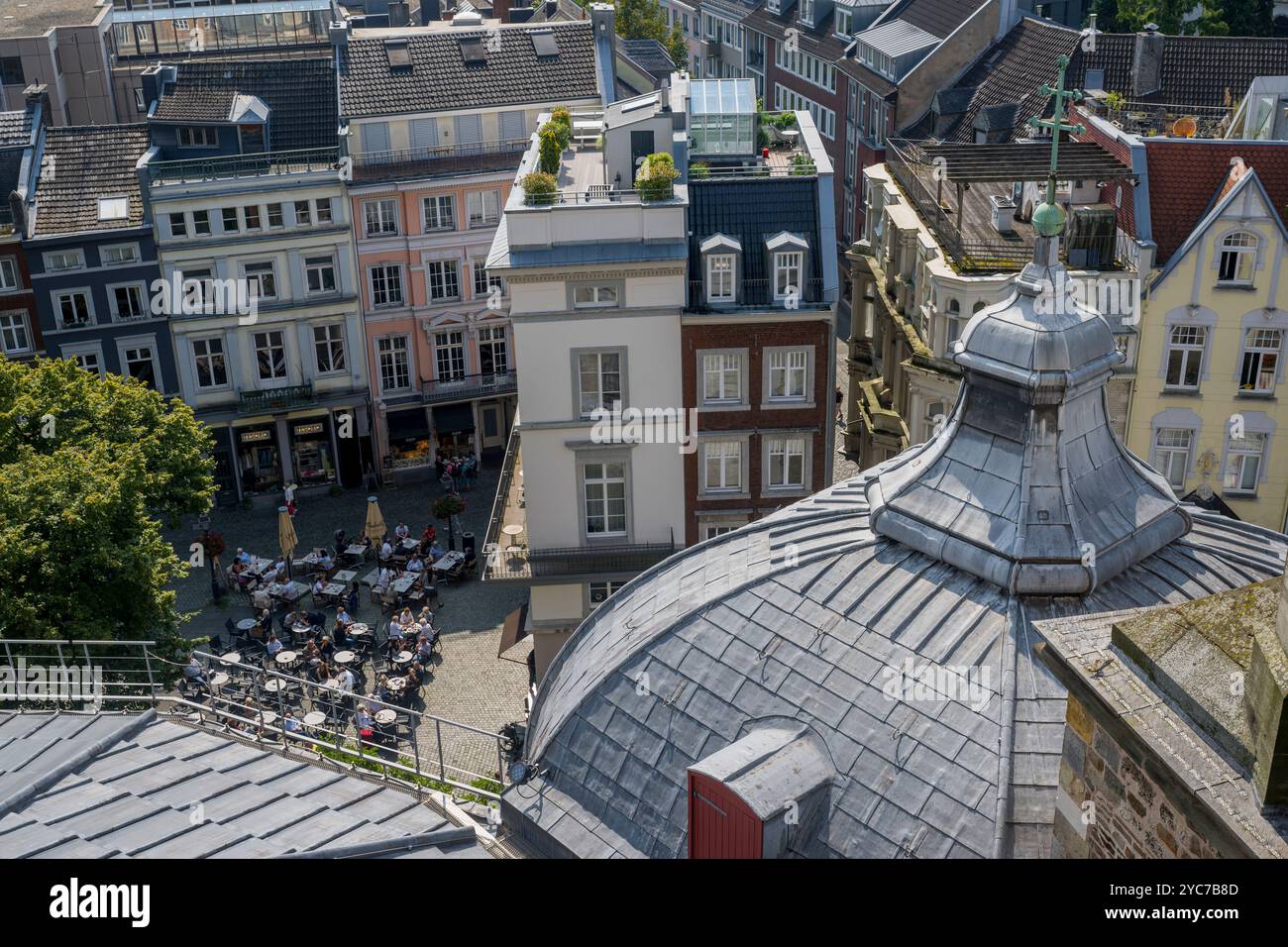 View from the roof of the Aachen Cathedral (UNESCO’s World Heritage Site), which is the final ...