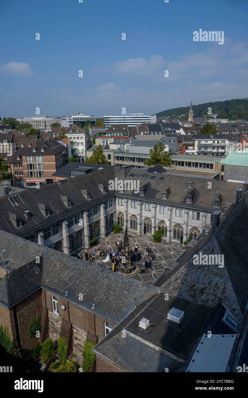 View from the roof of the Aachen Cathedral (UNESCO’s World Heritage Site), which is the final ...