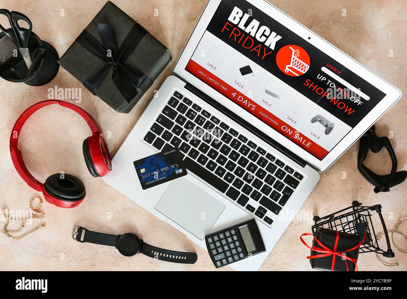 Laptop black friday gadgets hi-res stock photography and images - Alamy
