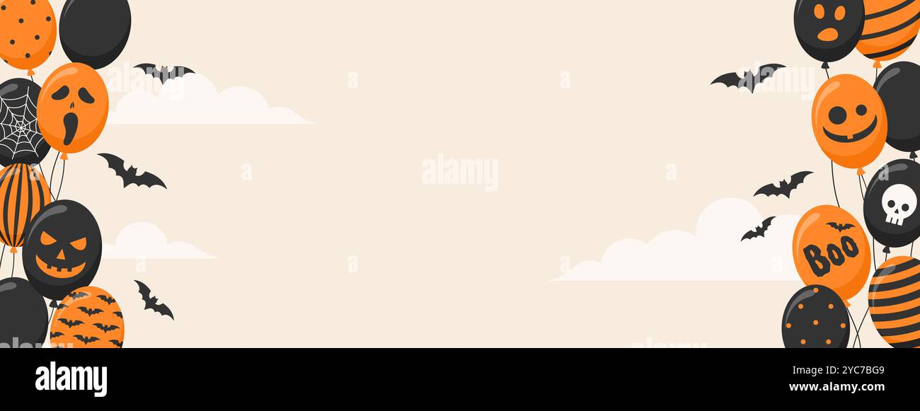 Orange black spooky sky Stock Vector Images - Alamy