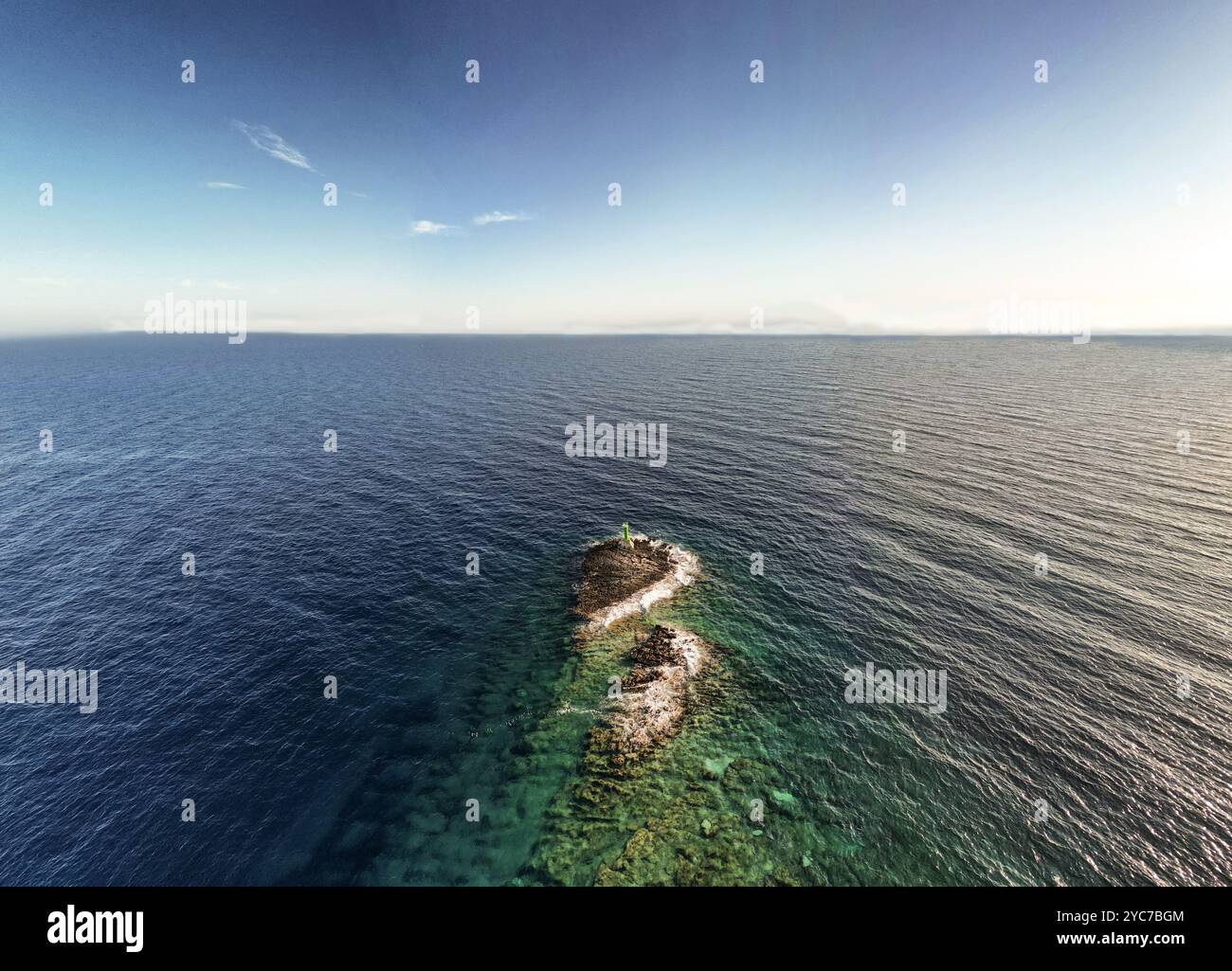 Amazing panorama drone view of Punta Planka, the most distant piece of ...