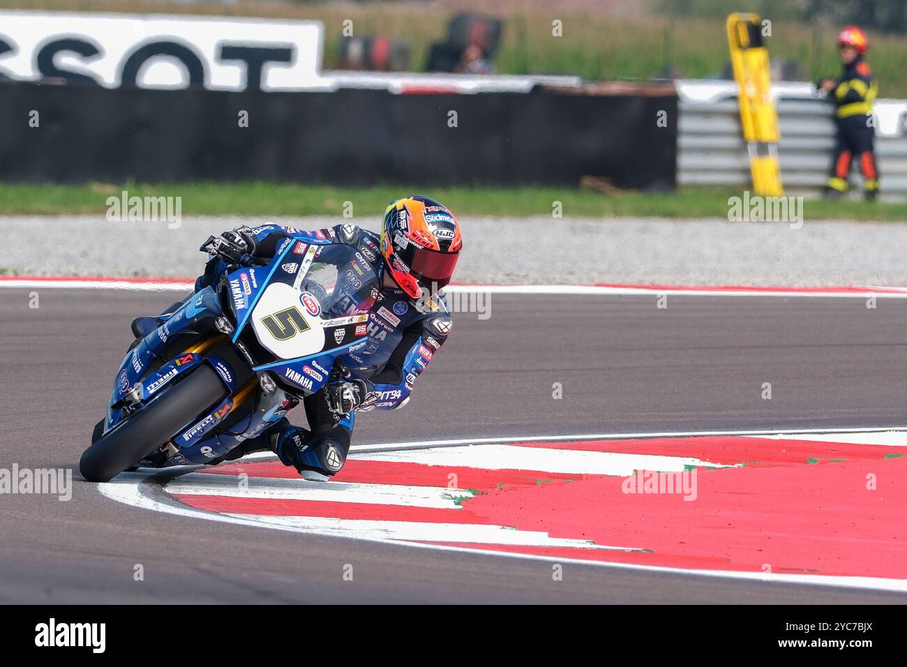 (5) Philipp Oettl from Germany of Team GMT94 Yamaha, rides Yamaha YZF R1 in action during the ...