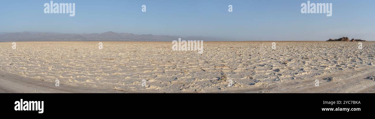 Panoramic of desert landscape in Ethiopia, the Danakil depression Stock ...