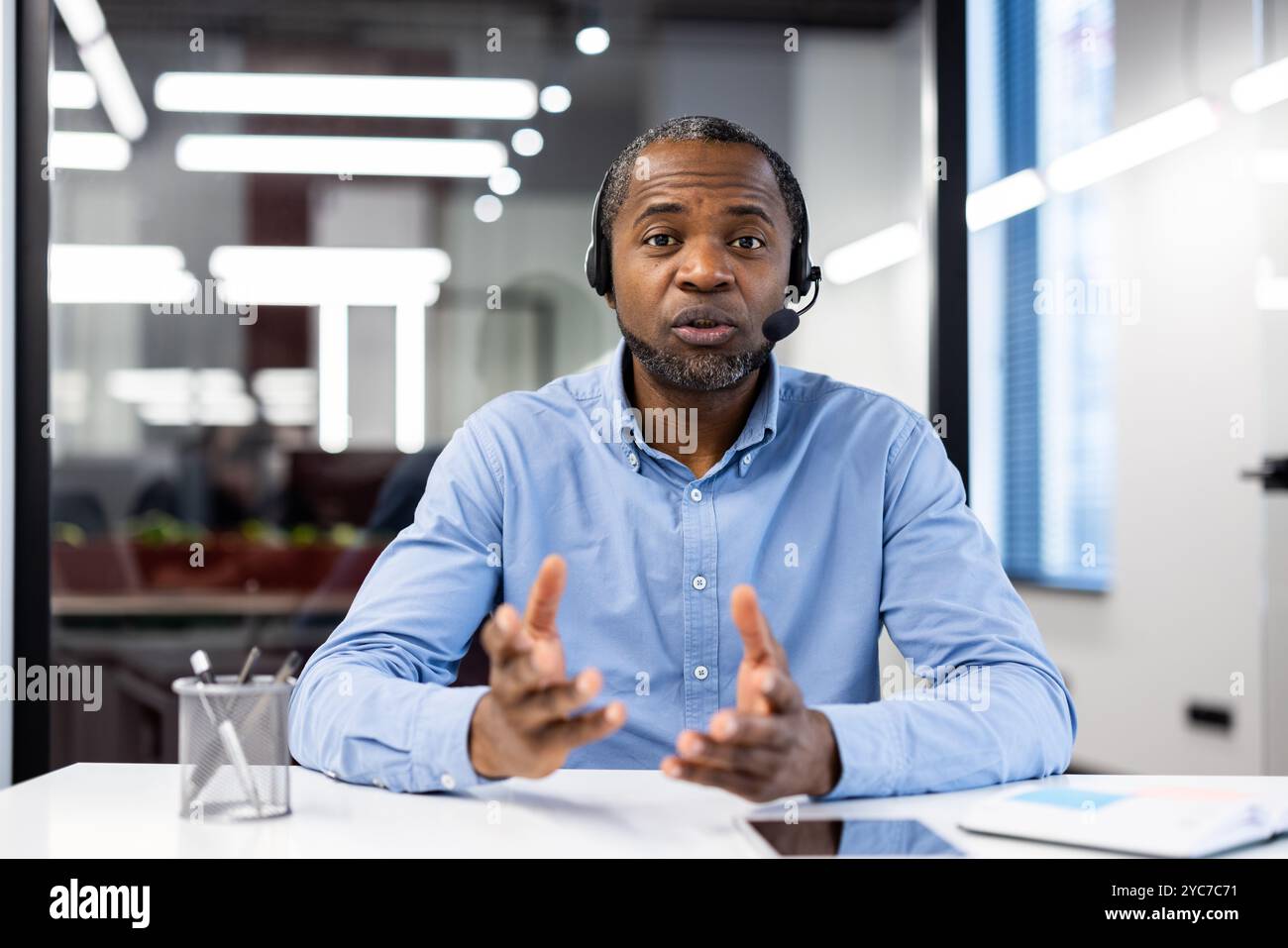Pov black man discussing business hi-res stock photography and images ...
