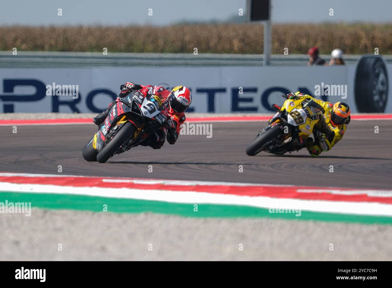 (9) Danilo Petrucci from Italy of Brani Spark Racing Team, rides Ducati Panigale V4R and (29 ...