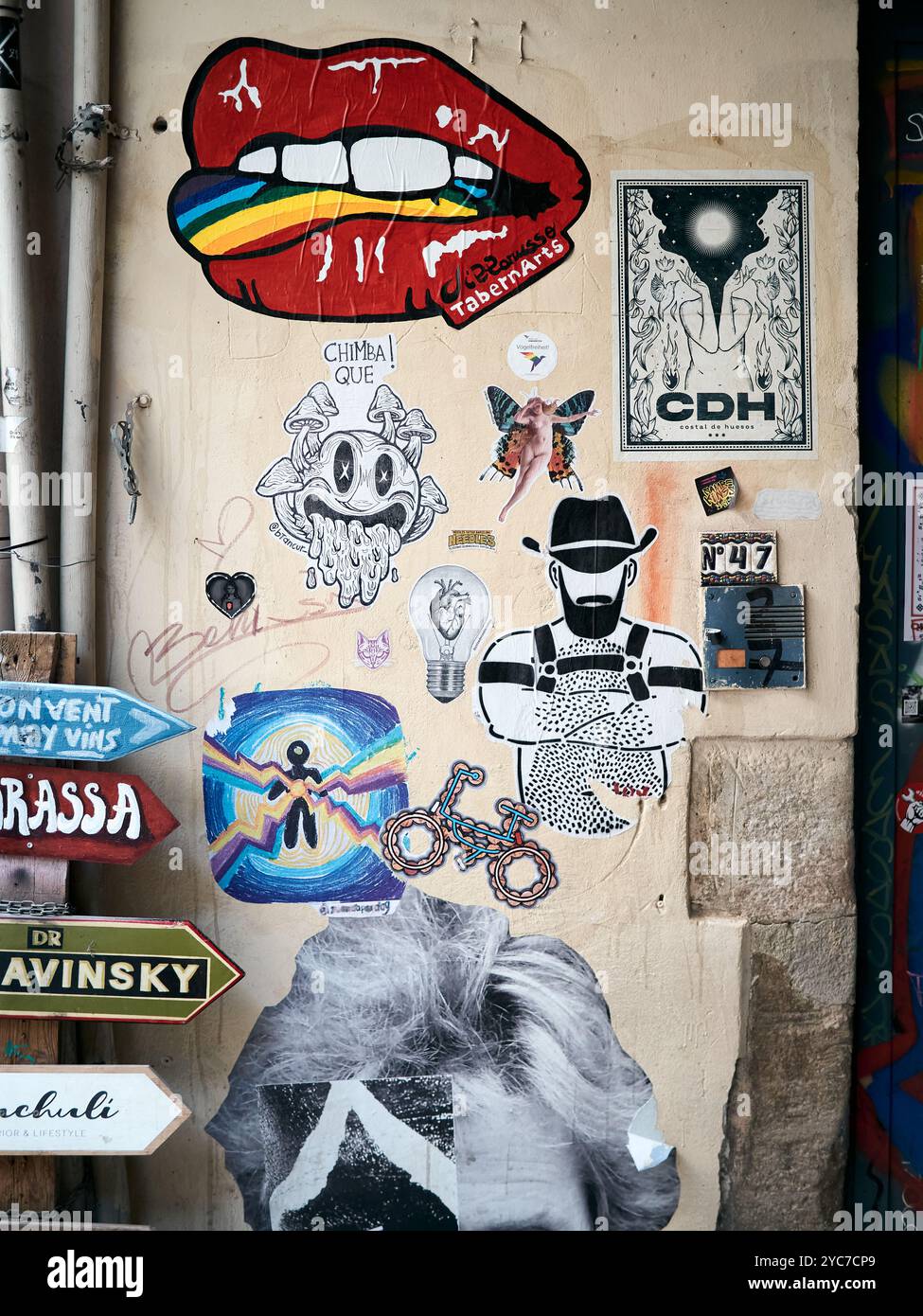 Graffiti in Barcelona The Gothic Quartier in Barcelona combines old ...