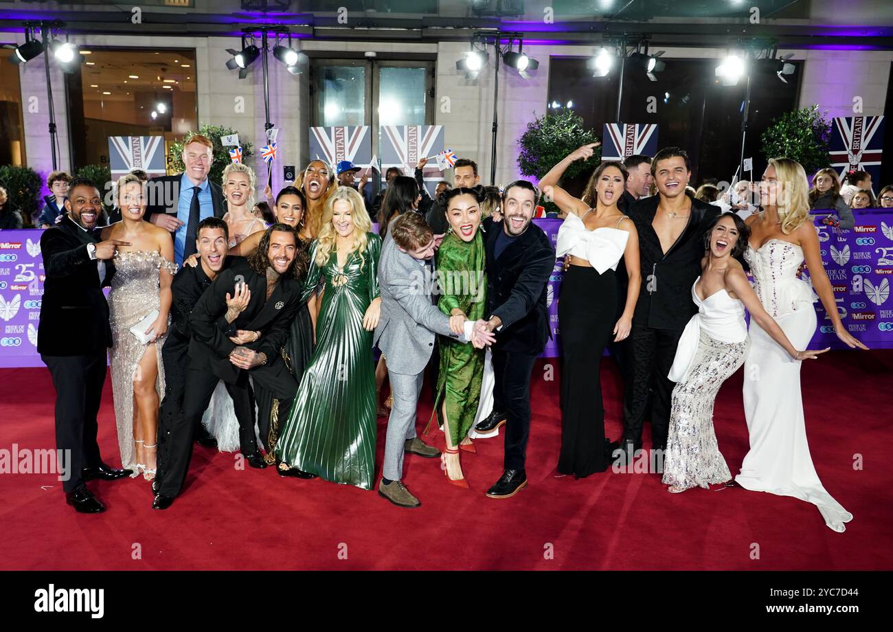The cast from Strictly Come Dancing attend the Pride of Britain Awards ...