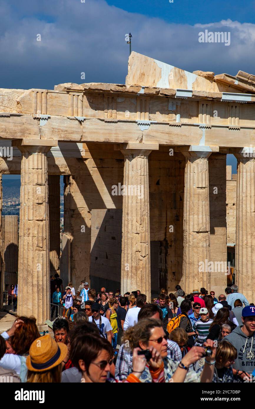 Propylaea , Acropolis of Athens. Athens, Greece Stock Photo - Alamy
