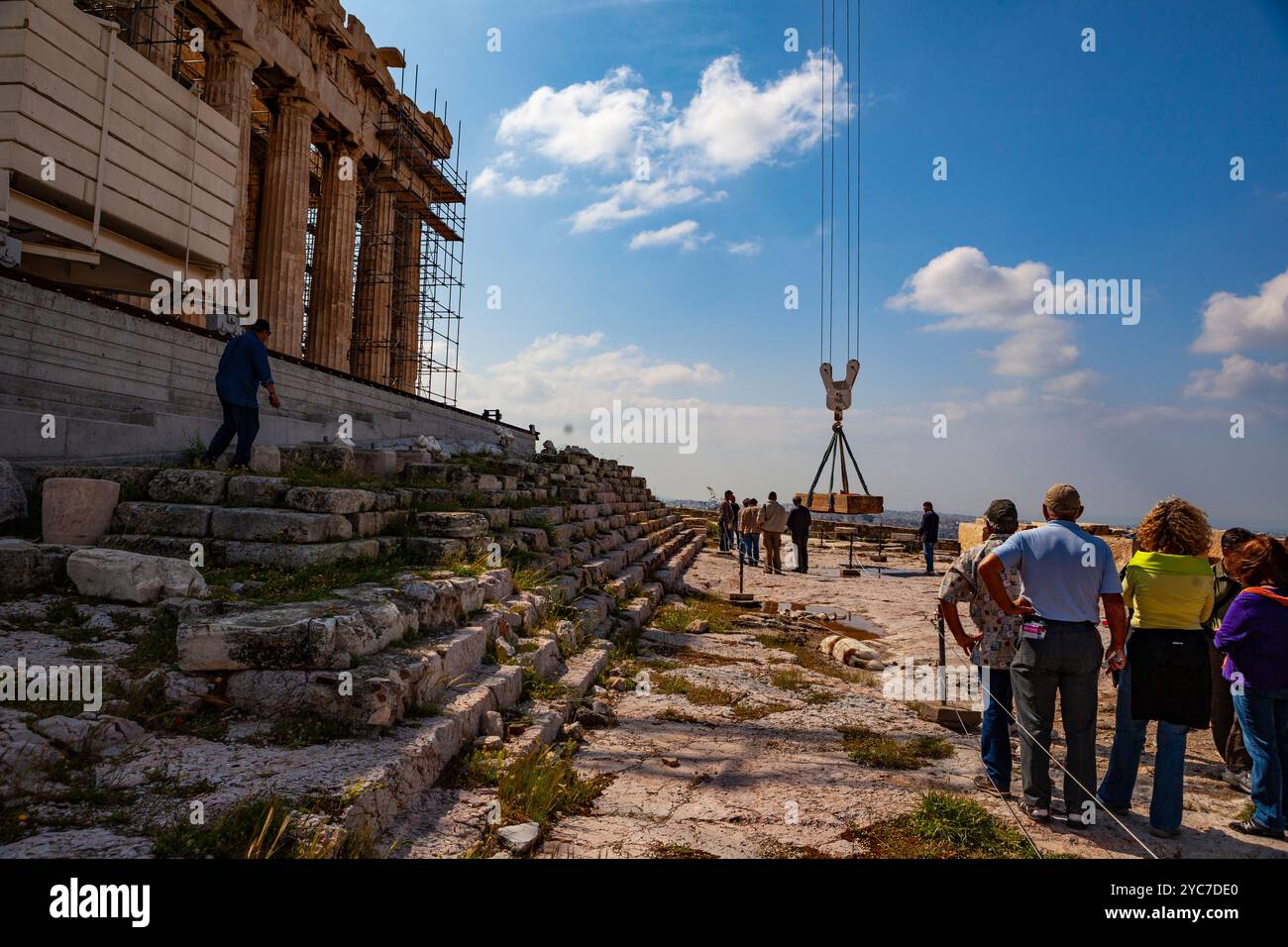 Rebuilding of Acropolis of Athens. Athens, Greece Stock Photo - Alamy