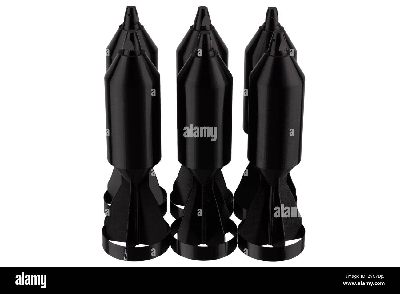 3d printed bombs for small combat drone isolated on white background ...